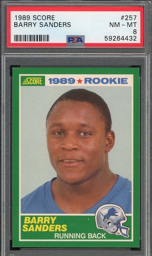 Barry Sanders 1989 Score Football Rookie Card RC #257 Graded PSA 8 | eBay