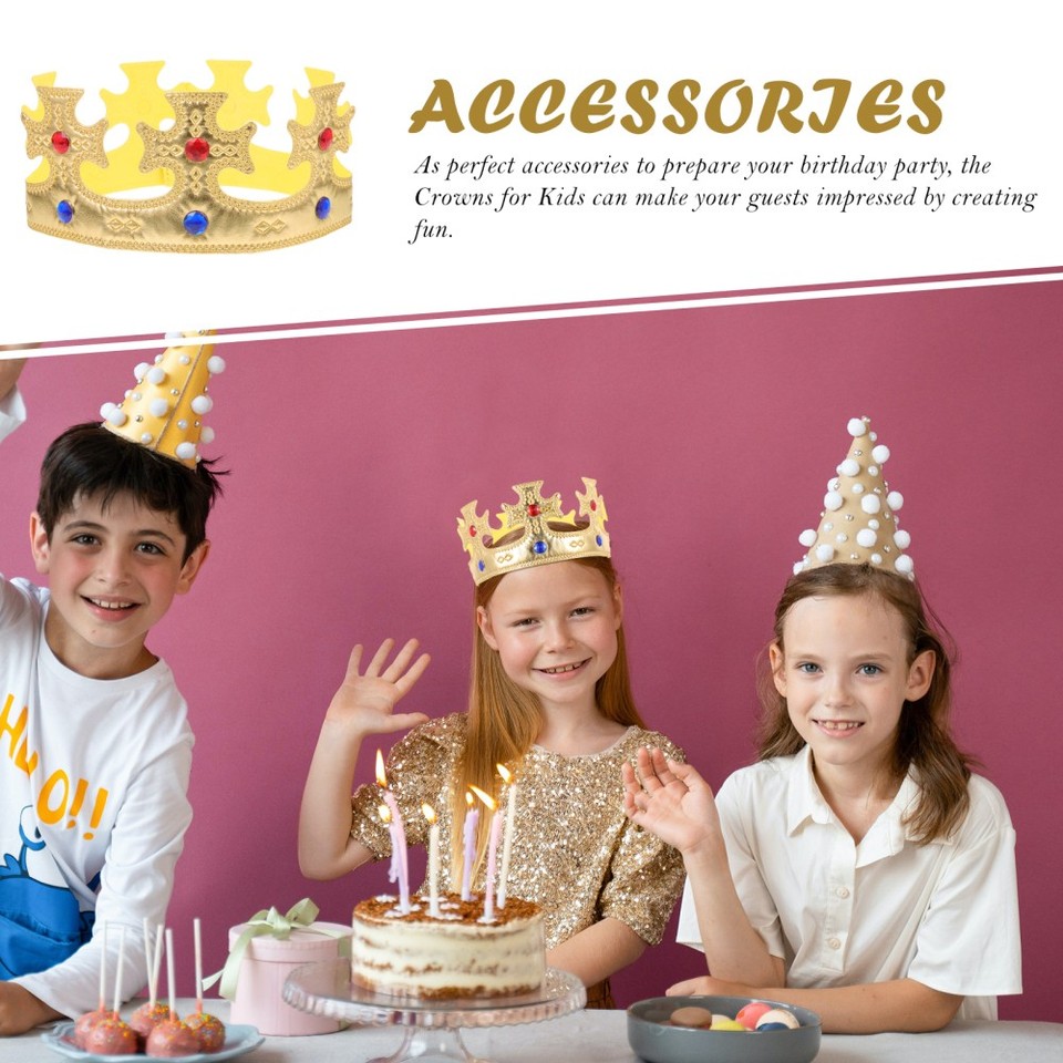 2 Pcs Children's Tiara Toddler Baby Birthday Crown Hat Kids Crowns | eBay