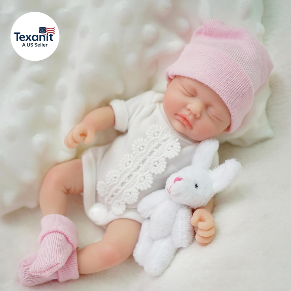 7" Girl Micro Reborn Baby Dolls Silicone Full Body Baby Soft Skin Mini Realistic | eBay
