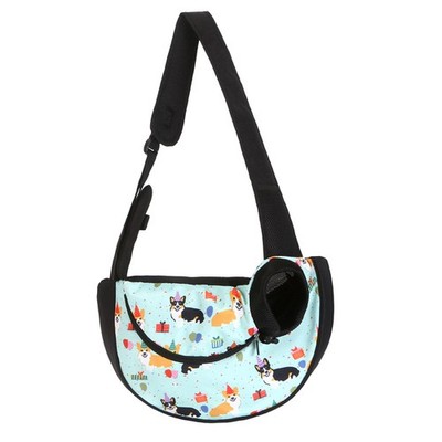 Elosung Size S Blue Dog Pattern Lightweight Single Shoulder Pet Sling ...