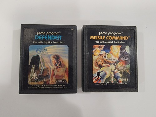 Missile Command & Defender (Atari 2600, 1981) Atari Video Games ...