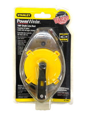 NEW! STANLEY TOOLS PowerWinder™ CHALK LINE REEL, 100’ LONG, 47-460 | eBay