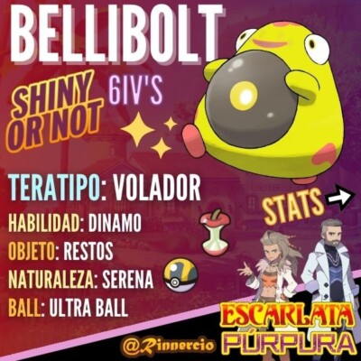 Bellibolt "Shiny or not" 6 IVs Pokemon Scarlet and Purple 🍇🍊 | eBay UK