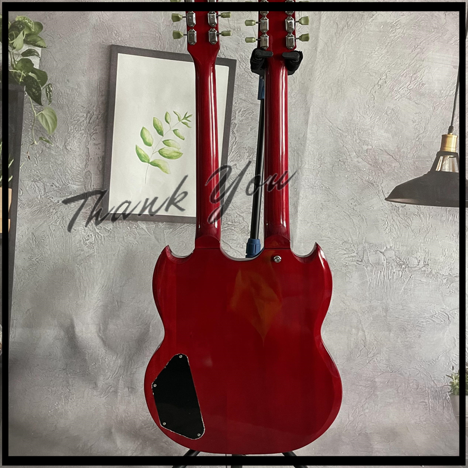 Factory Double Neck SG Electric Guitar Jimmy Page 12/6 Strings Red ...