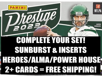 2023 Panini Prestige NFL Football Sunburst + Inserts You Pick/Choose ...