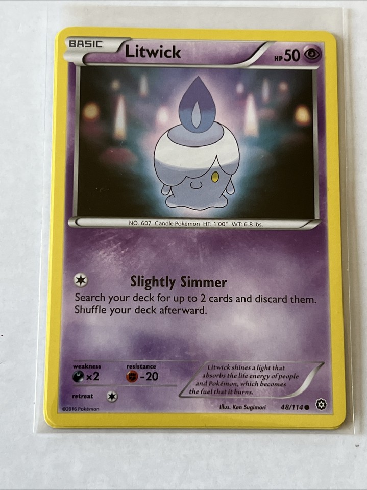 Pokémon TCG Litwick Steam Siege 48/114 Regular Common X3 | eBay