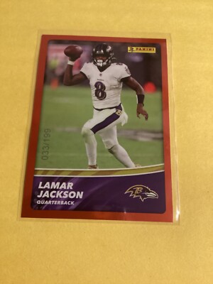 2022 Panini Sticker Collection Lamar Jackson #d/199! Ravens | eBay