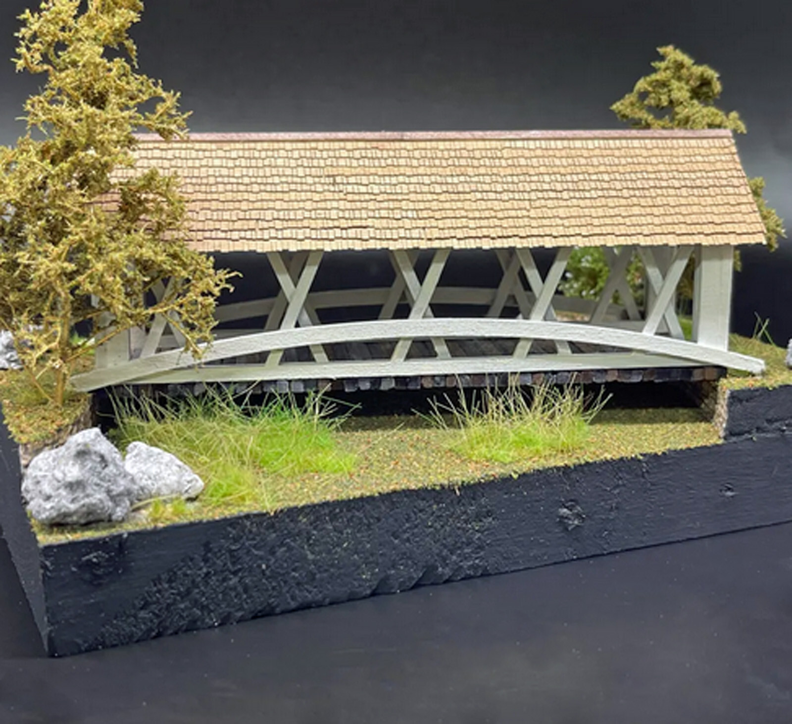 COVERED BRIDGE N Scale Nn3 Unpainted Model Railroad Structure Wood KIT ...