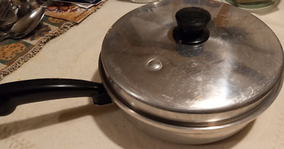 Mirro Masterbilt Aluminum Vapo-Seal Waterless 10" Skillet Saucepan Pot ...