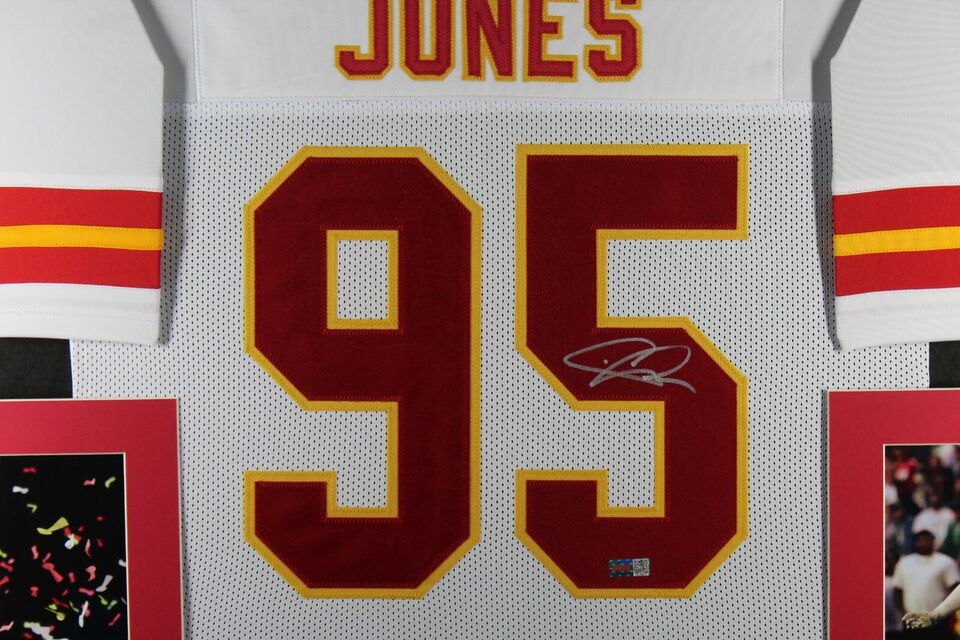 CHRIS JONES Signed/Autographed Custom Jersey in 35x43 Frame - PIA | eBay