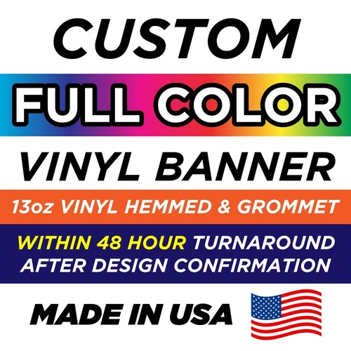 2'X5' CUSTOM FULL COLOR VINYL BANNER - 13OZ - GROMMET AND HEMMED - FREE ...