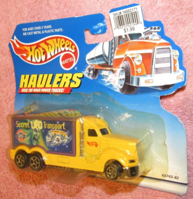 1998 Hot Wheels Over the Road Power Trucks Secret UFO Transport Diecast ...