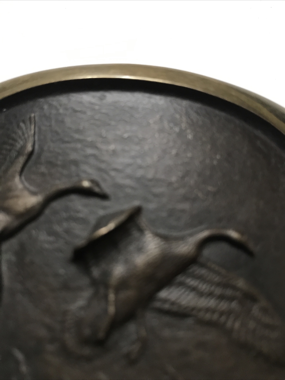 1978 Steven L Knight Sculpture Ducks Solid Brass Belt… - Gem