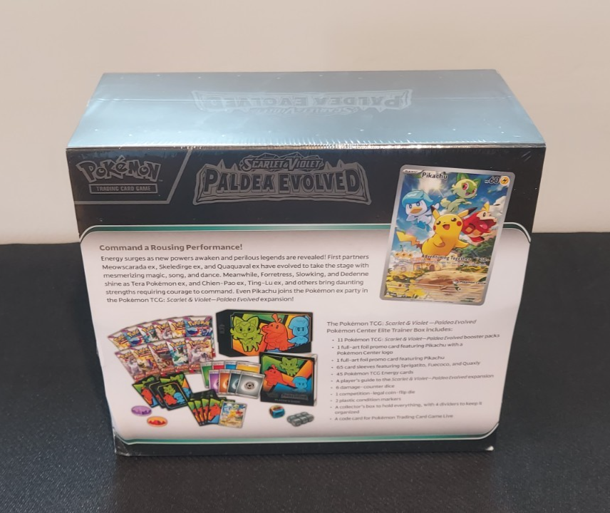 Paldea Evolved - Pokemon Center Exclusive ETB Elite Trainer Box Sealed ...