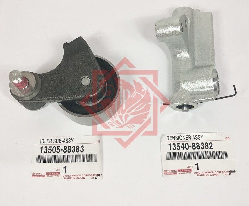 GENUINE TOYOTA TIMING BELT IDLER &TENSIONER 13505-88383 &13540-88382 ...