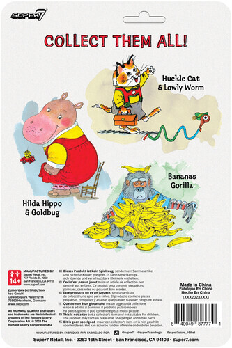 Super7 - Richard Scarry - Reaction Wv1 - Huckle Cat [New Toy] Action ...