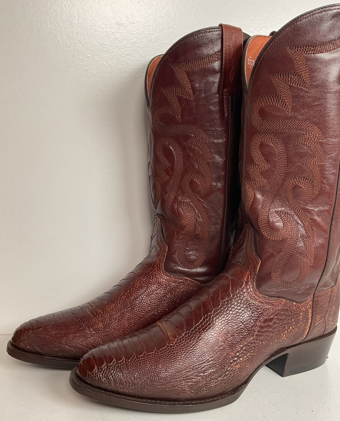 Dan Post Exotic Ostrich Leg Cowboy Boots 10 D | eBay