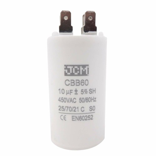 10UF 450VAC Motor Run Capacitor 450V AC CBB60 10 UF Round White 50/60HZ ...