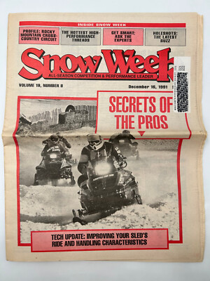 SNOW WEEK Snowmobile Racing Magazine Newspaper Publication December 16 ...