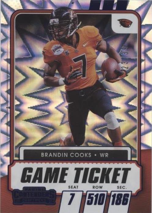 2021 Panini Contenders Draft Picks - Brandin Cooks #96 Game Ticket Blue ...