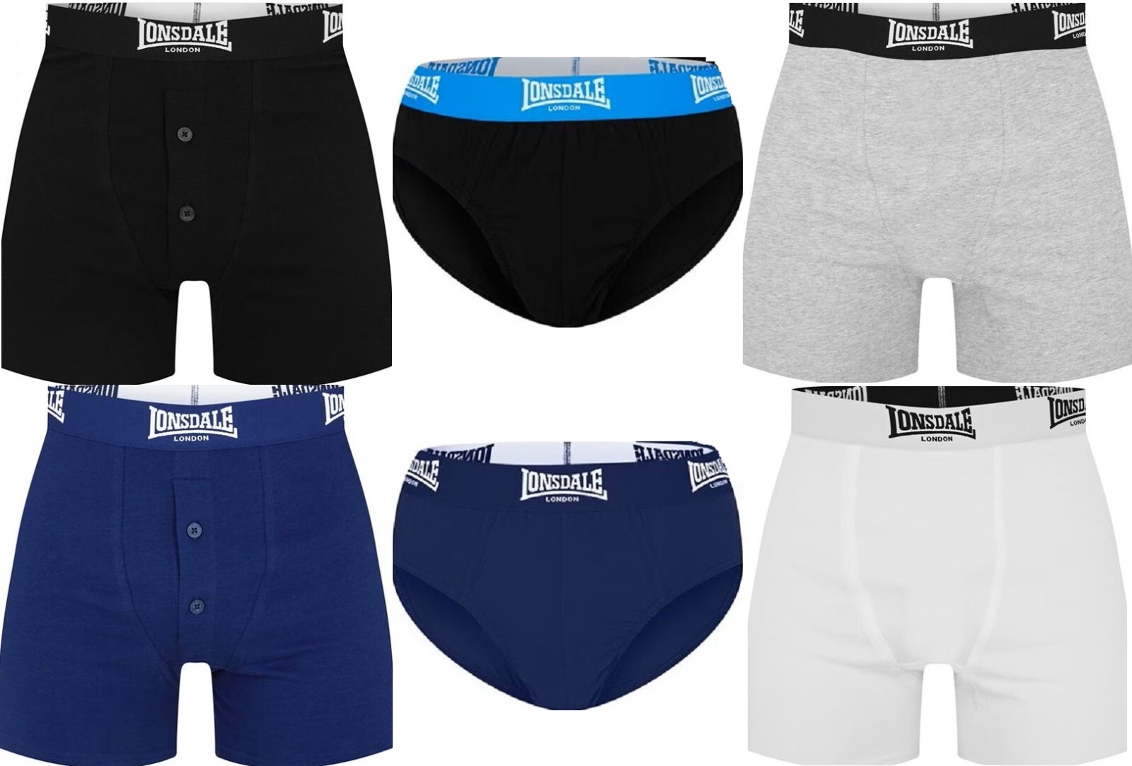 1 x Lonsdale Mens Underwear Size S M L XL 2XL 3XL 4XL Boxer Briefs ...