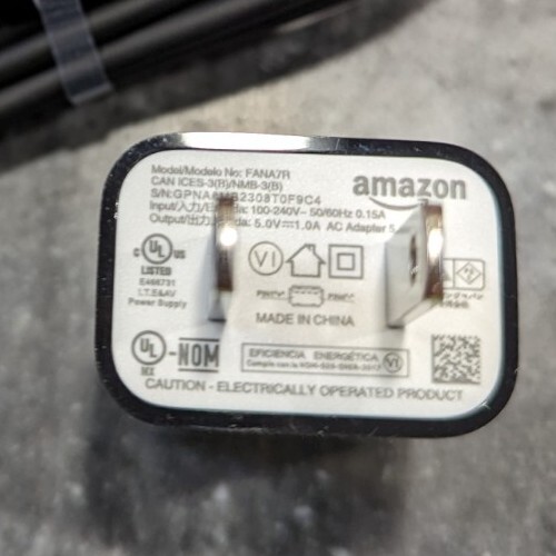 Genuine OEM Amazon Fire TV Stick AC Power Adapter w/Cable USB plug ...