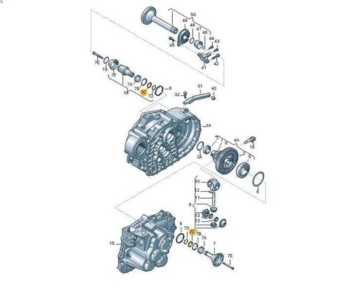 Kupplungswellenring OE VW 02N 409 374 für SEAT ALHAMBRA (7V8, 7V9) 1.9 ...