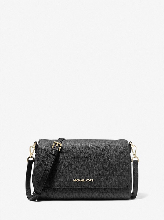 MICHAEL KORS Jet Set Medium MK Logo PVC Convertible Crossbody Pouchette ...