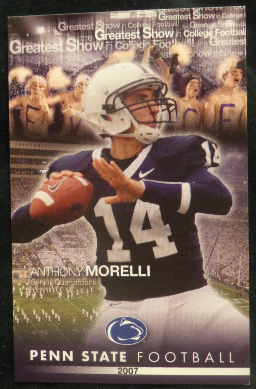 Anthony Morelli - 2007 Penn State Pocket Football Schedule - Near Mint ...