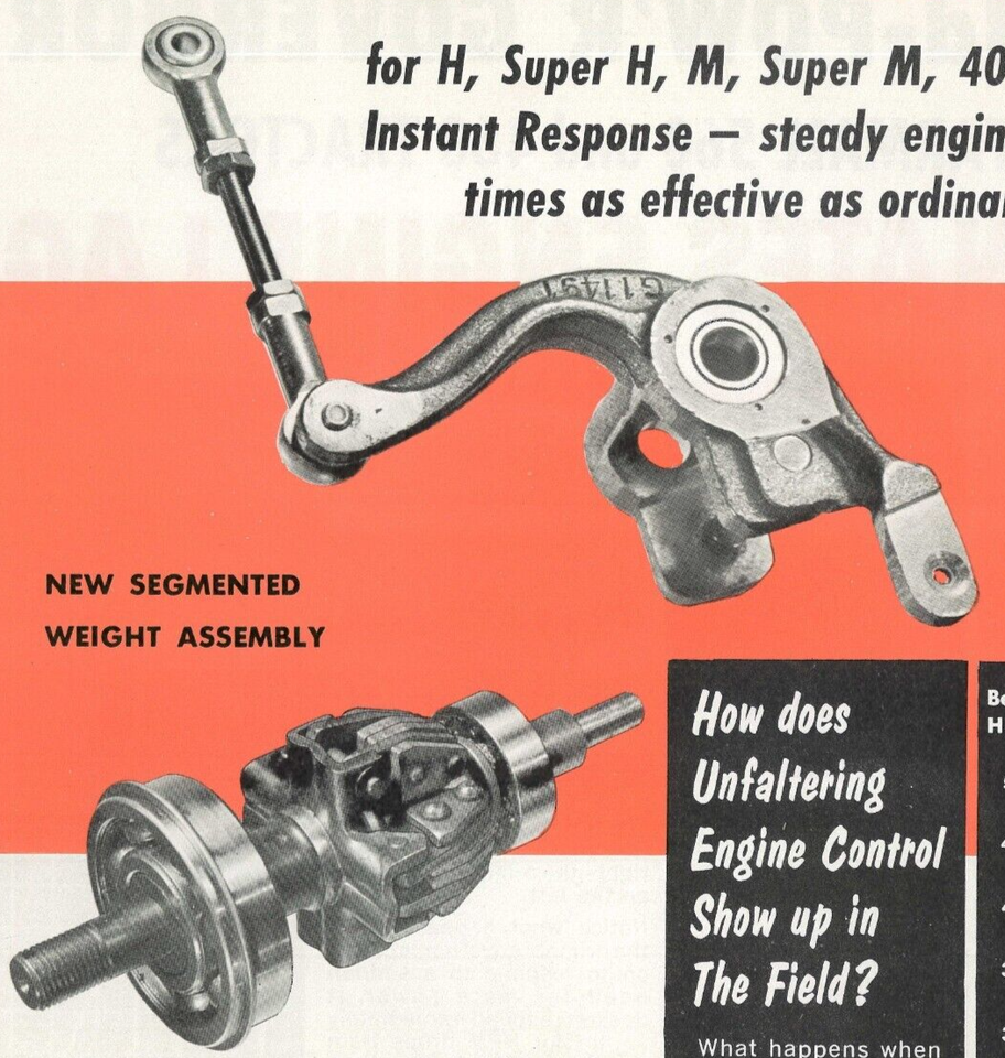 M&W Gear Co. add-POW'R Governor Brochure Farmall H M 400 450 460 560 ...