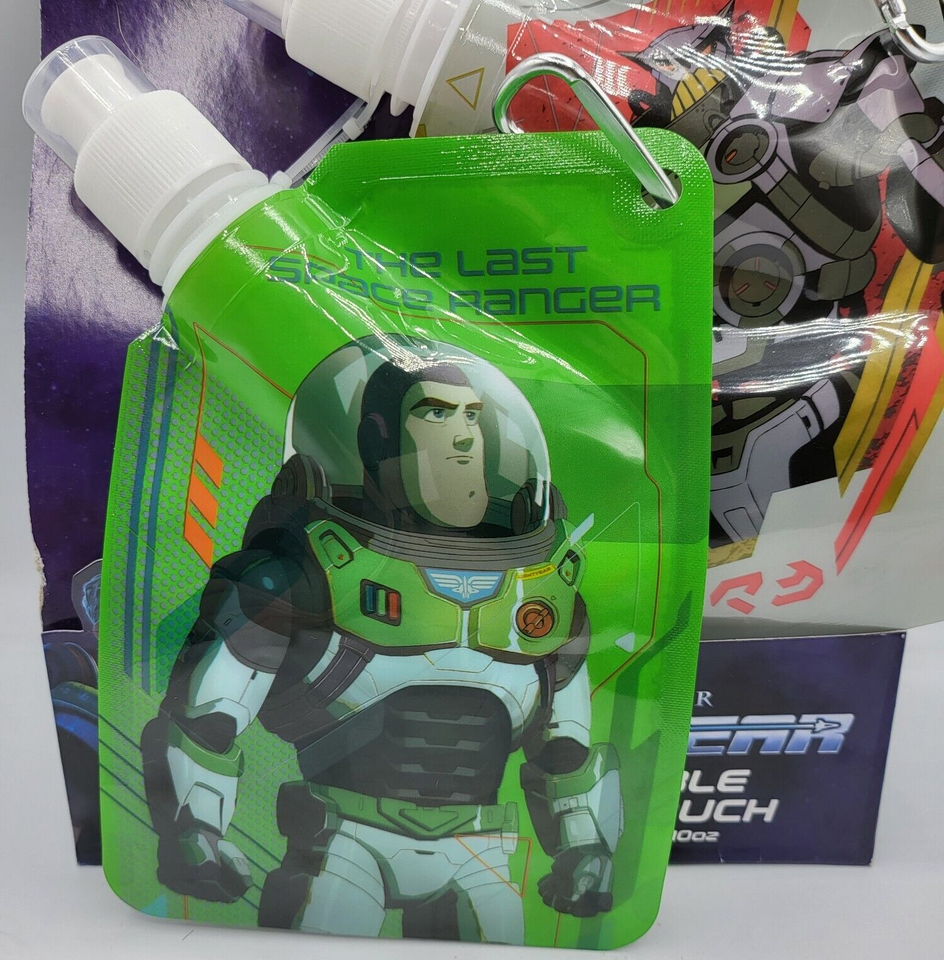 New 2 Pack Disney's Pixar BUZZ LIGHTYEAR & ZURG Reusable Drink Pouch ...