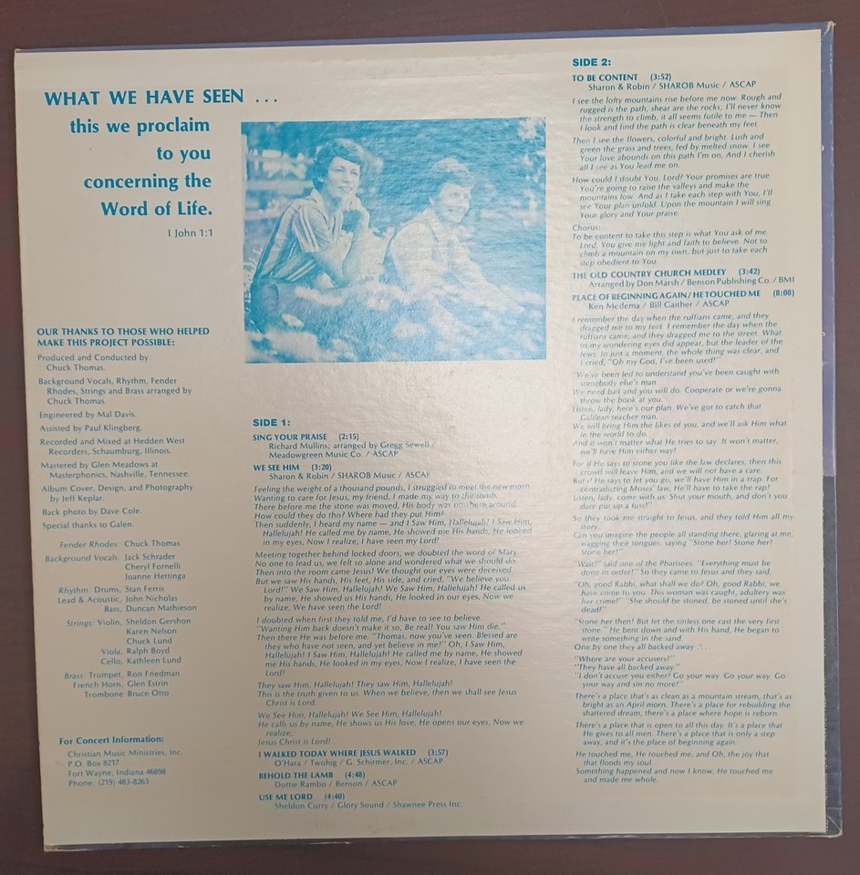 Sharon and Robin - What We Have Seen - RARE Private Label Christian ...