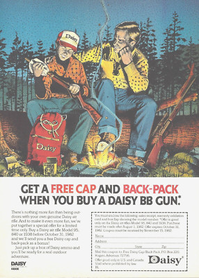 1982 Daisy BB Gun Airgun Air Rifle Red Ryder vintage Print AD ...