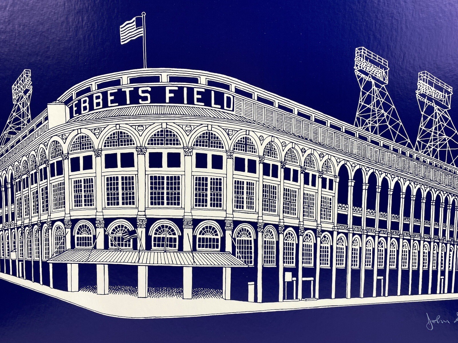 John Suchy Ebbets Field Brooklyn Dodgers Stadium Baseball Serigraph ...