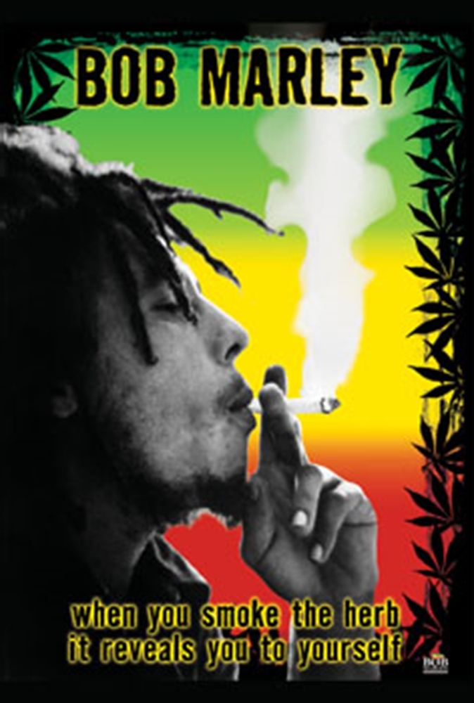 Affiche De Bob Marley Fumant