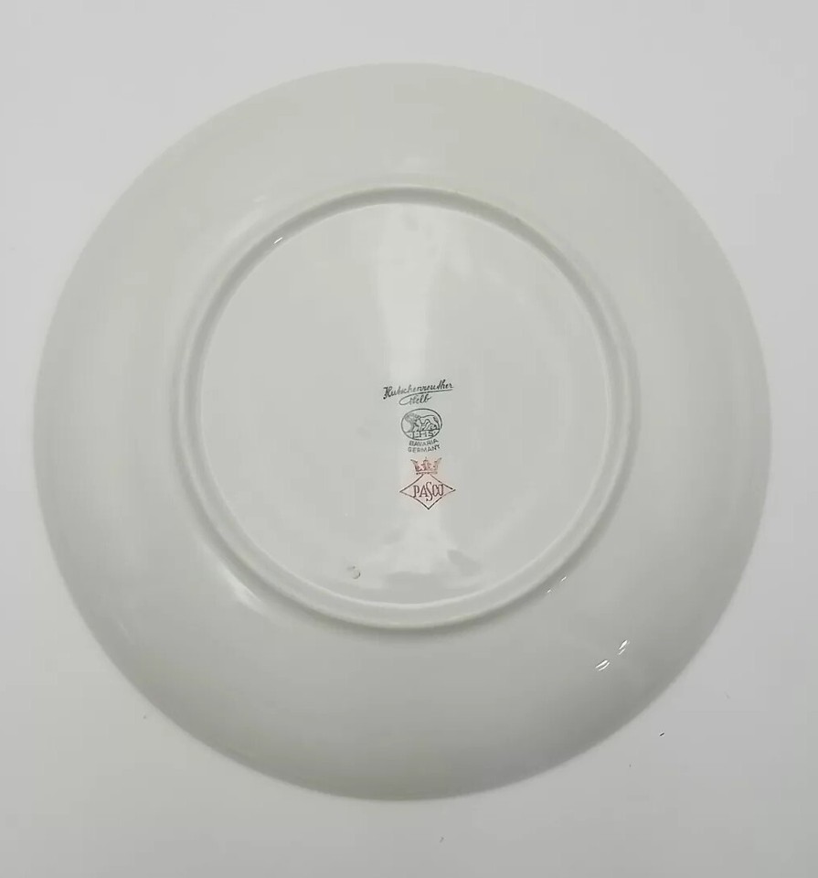 Vintage Set/5 HUTSCHENREUTHER GERMANY PASCO 8" Dessert Plates Gold Rim ...