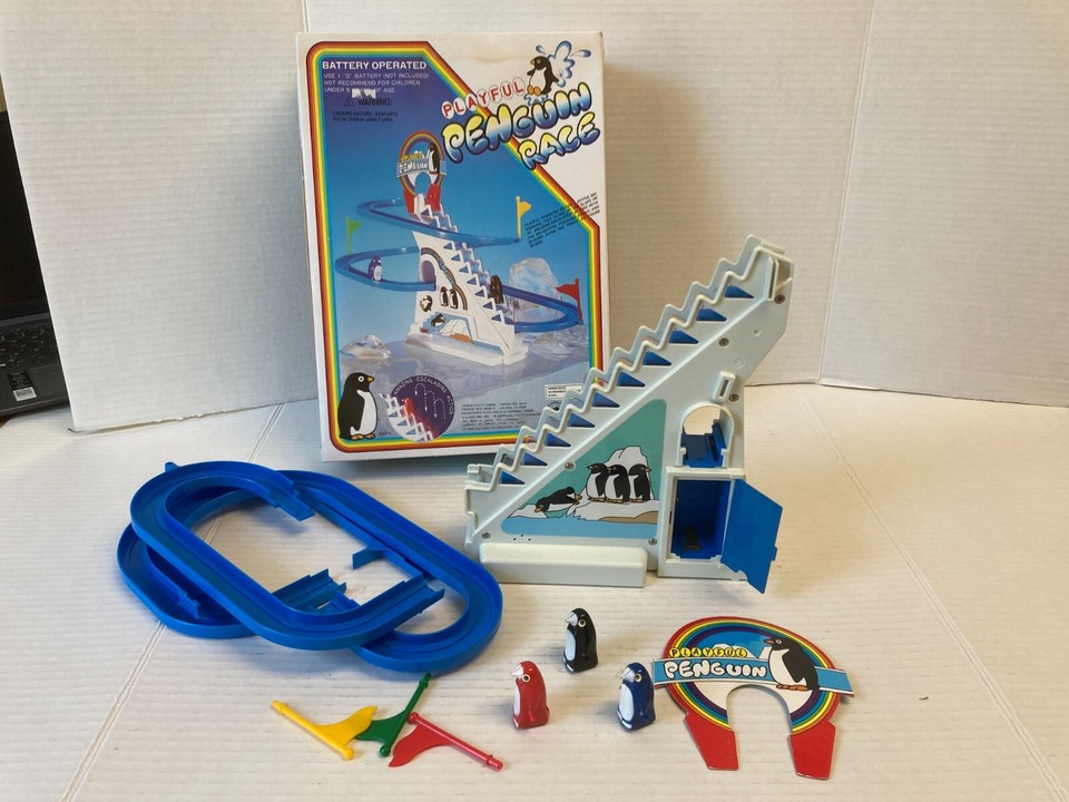 Playful Penguin Race 1983 Vintage TESTED VIDEO SELLING FOR PARTS OR ...