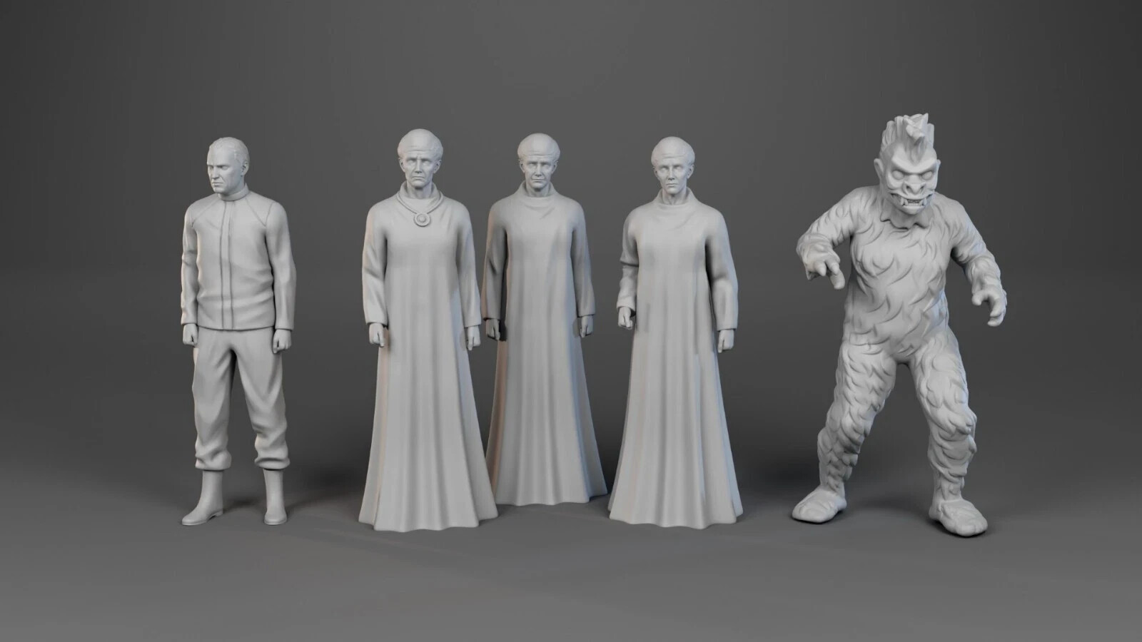 Star Trek Talos IV 14 Figure Set 1:32 The Menagerie 3D Printed Spock ...