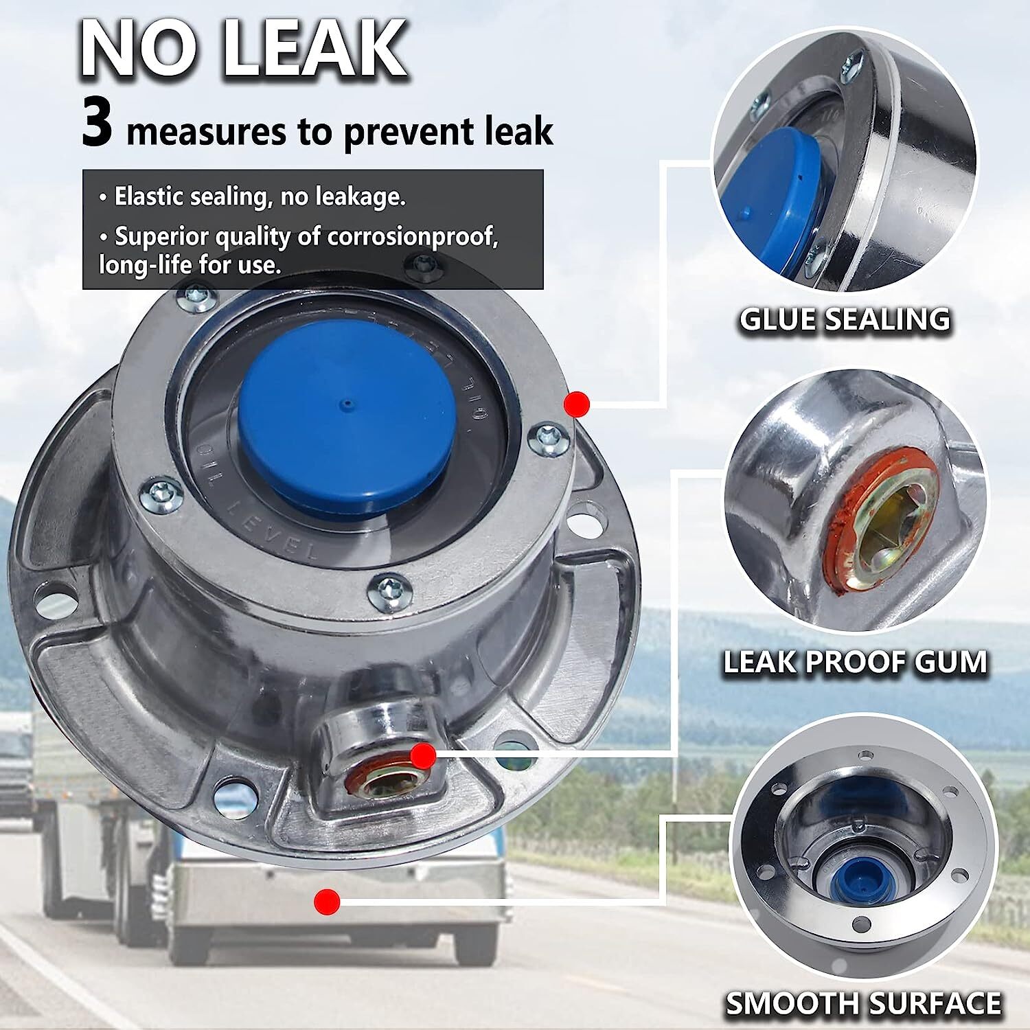 4X Torque Trailer Hub Cap w/ Oil Port & Side Fill Plug Replaces Stemco ...