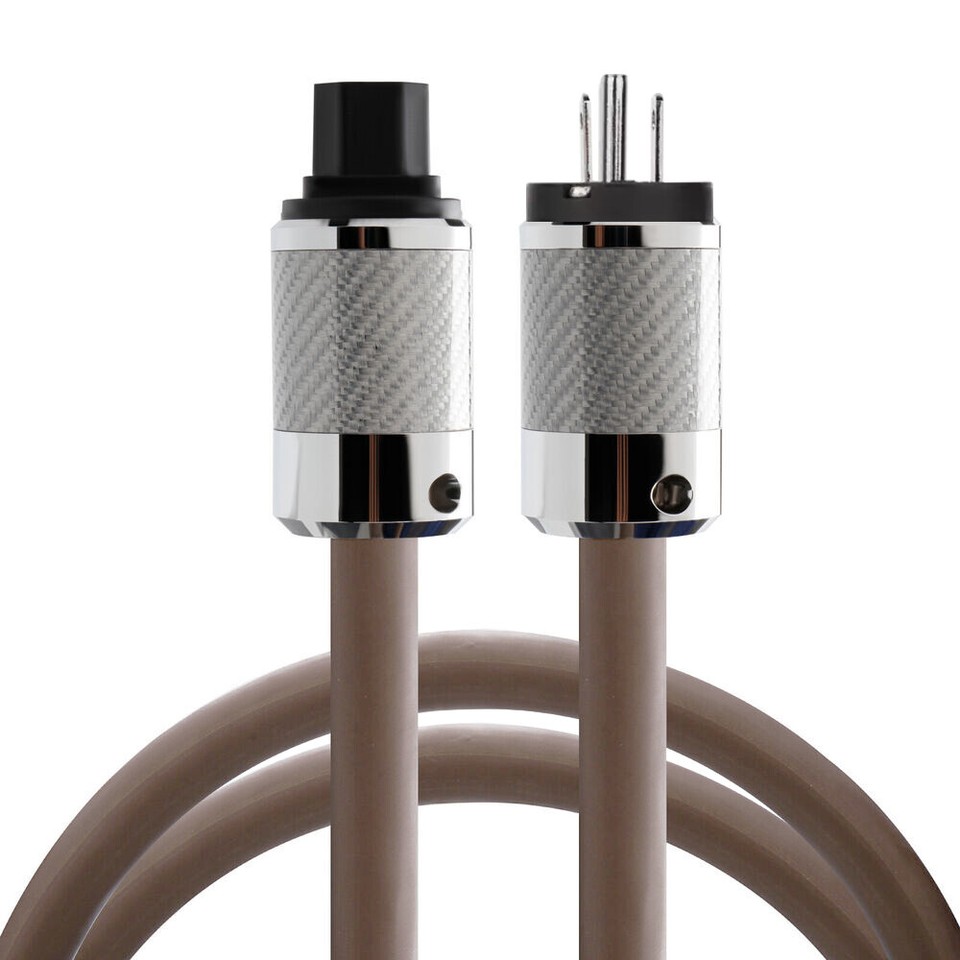 YARBO SP-1100PW OCC Power Cord Carbon Fiber Plug US EU HiFi Mains Power ...
