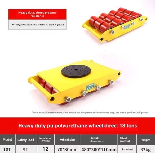 360° Rotation Dolly Skate Roller 6 /8 /12 Ton Machinery Mover Machine ...