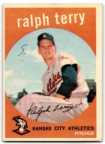 1959 TOPPS RALPH TERRY KANSAS CITY ATHLETICS #358 | eBay