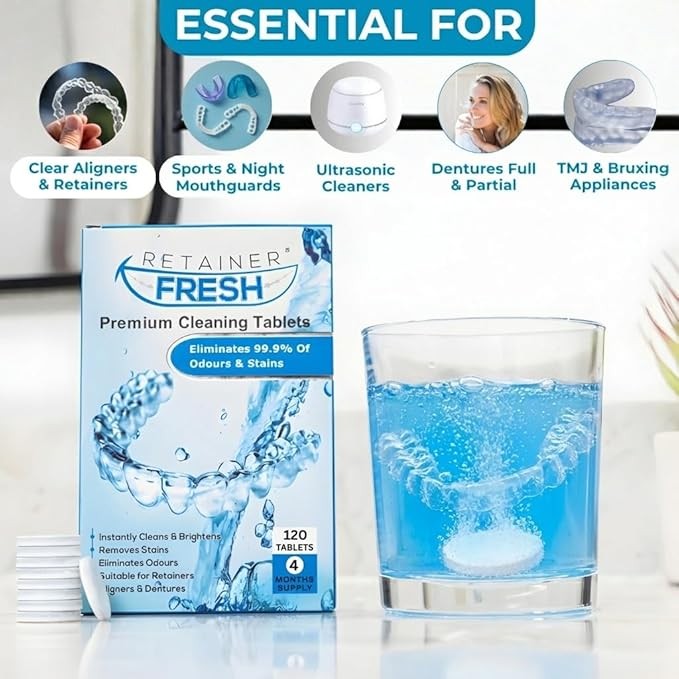 Retainer Fresh Retainer Cleaner Tablets - 120 Tablets 4 Month ...