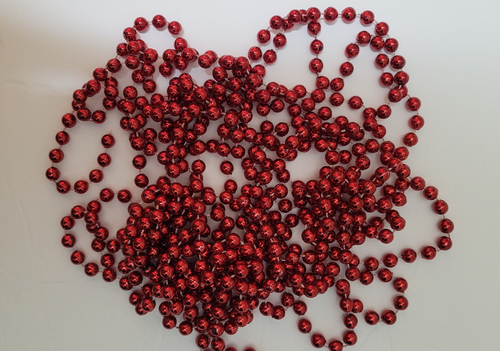 Vintage Christmas Garland of Red Glass Beads 17 Feet | eBay