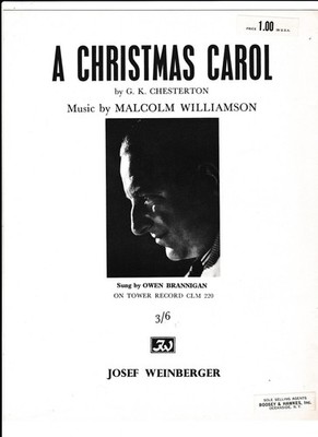 A Christmas Carol by G.K. Chesterton, Music by Malcolm Williamson | eBay