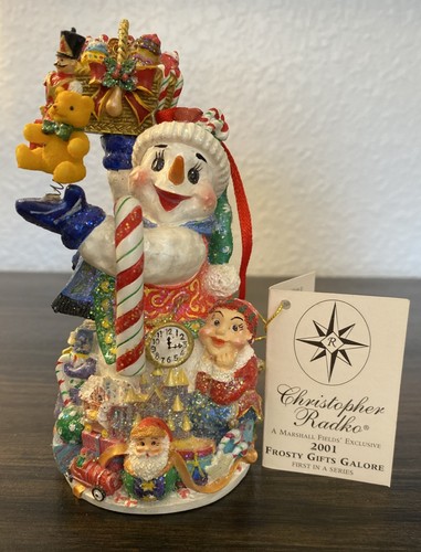 Vintage Christopher Radko “Frosty Gifts Galore”Snowman Christmas ...