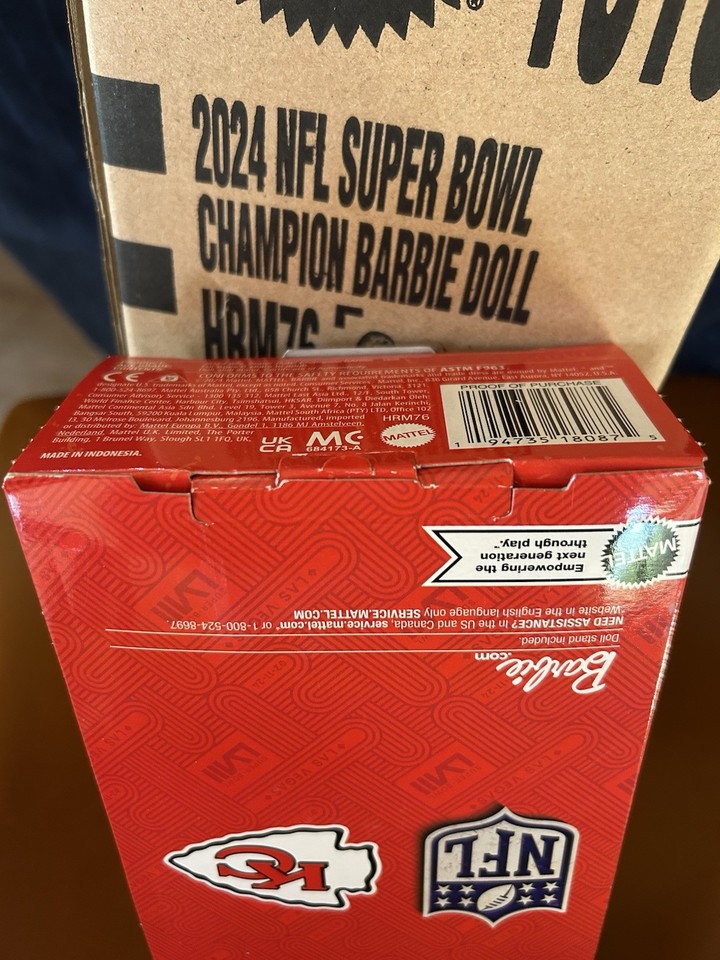 2024 Mattel NFL Super Bowl Champion Barbie Doll KANSAS CITY CHIEFS | eBay