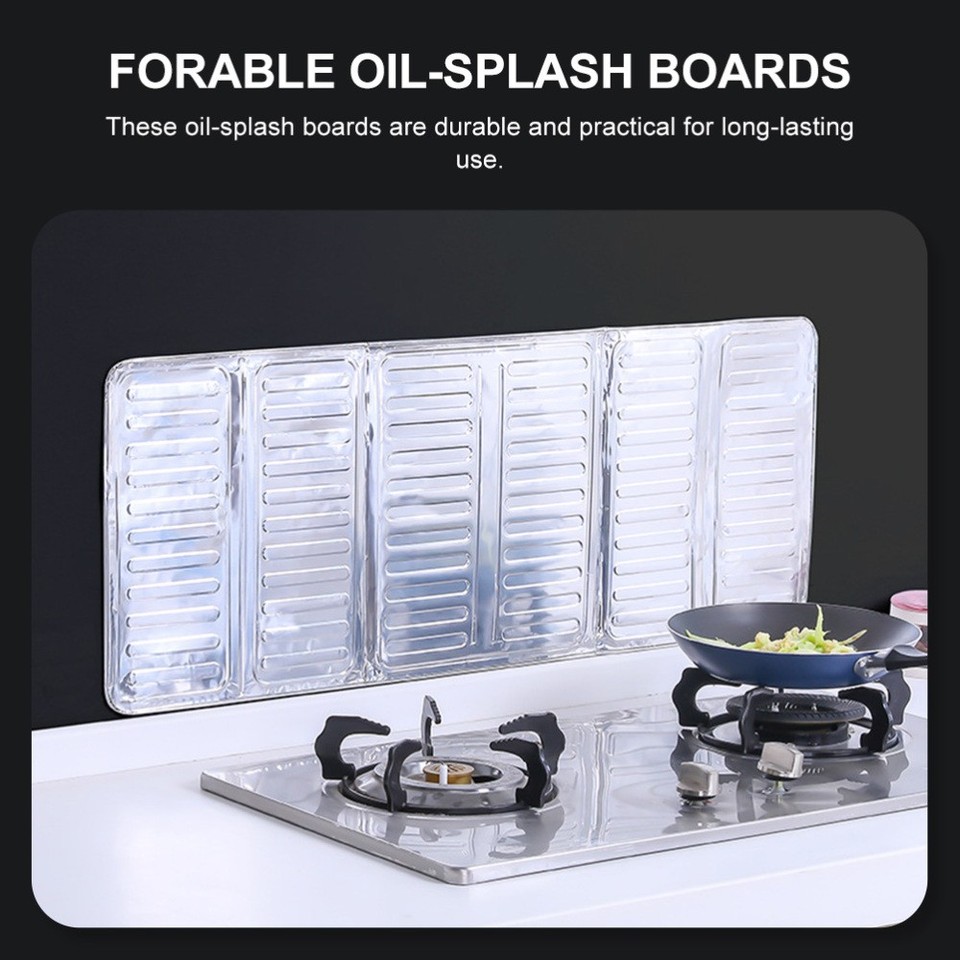 6 Pcs Anti-splash Oil Baffle Oil-proof Plates Guard Kitchen Wall ...