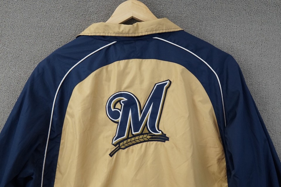 MLB Milwaukee Brewers Men's Genuine Merchandise Jacket 1/4 Zip Pullover ...