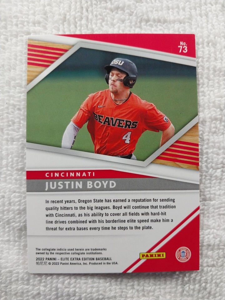 2022 Elite Extra Edition Base Status Red #73 Justin Boyd /299 ...